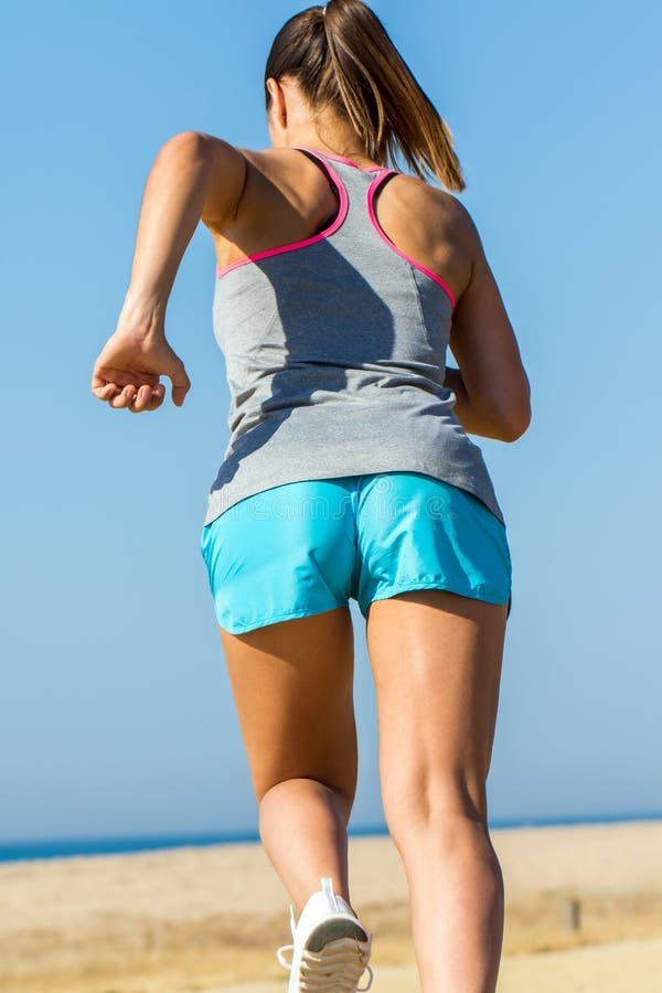 Rear View of African Kid Running. Stock Image - Image of childhood ...