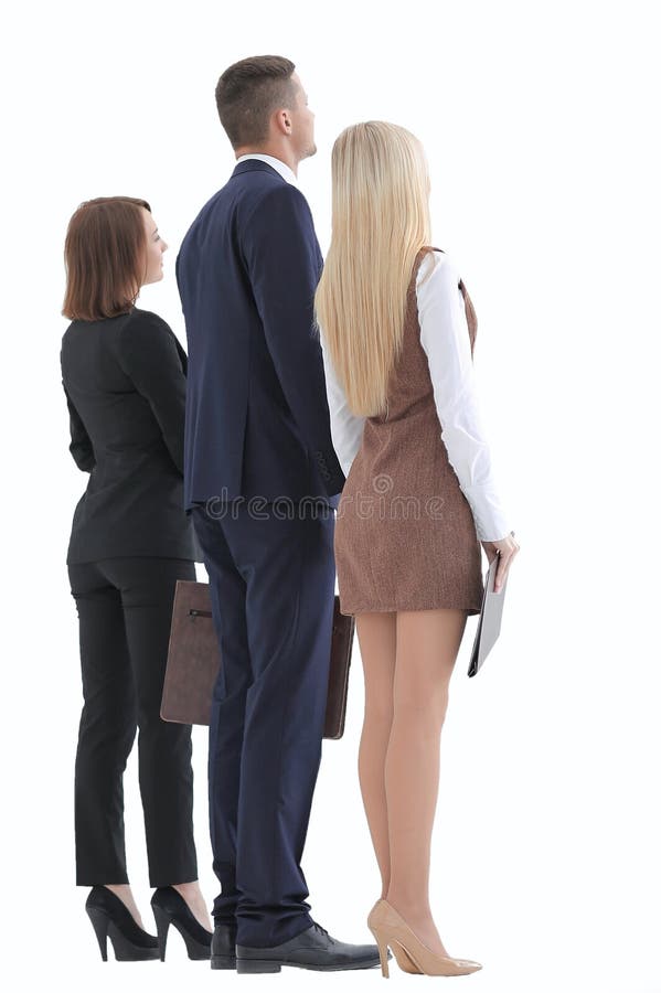 Rear View. Group of Business People Confidently Looking Forward Stock ...