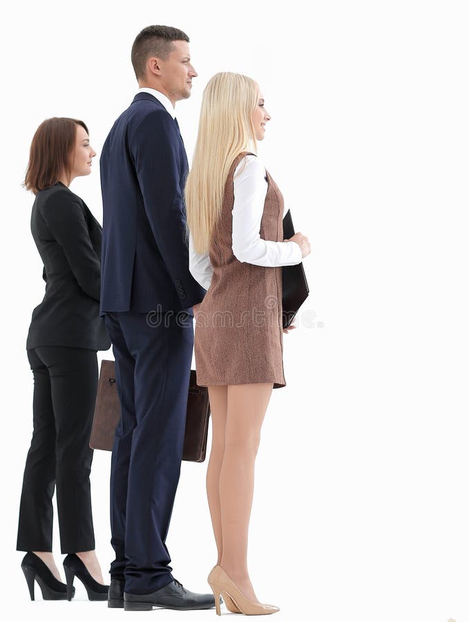 Rear View. Group of Business People Confidently Looking Forward Stock ...