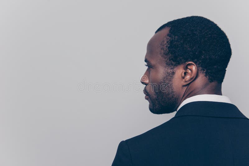 Rear View with Half Turned Head, Close Up Portrait with Copy Spa Stock ...