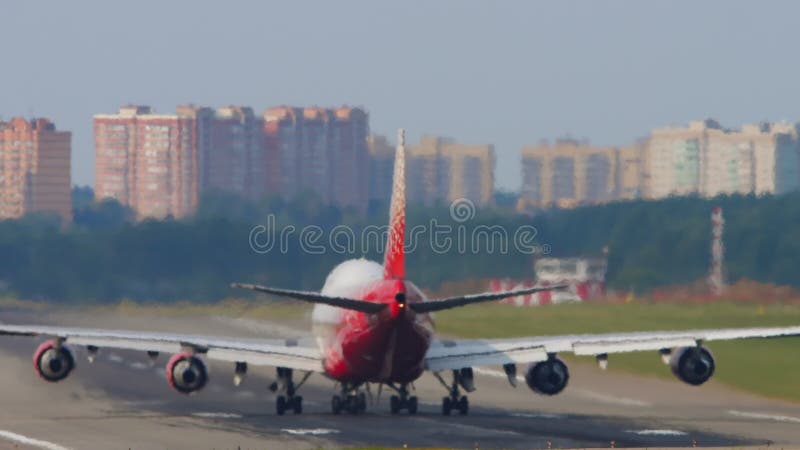 Jet Plane Take Off, Back View Stock Video - Video of traffic, plane ...