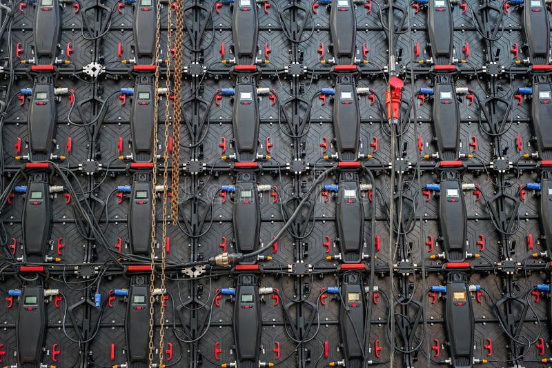 Rear View of a LED LCD Wall or Stage Panel Stock Image - Image of ...