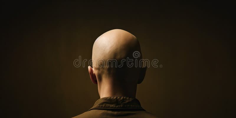 Rear View of a Man with a Bald Head, Concept of Identity, Created with ...