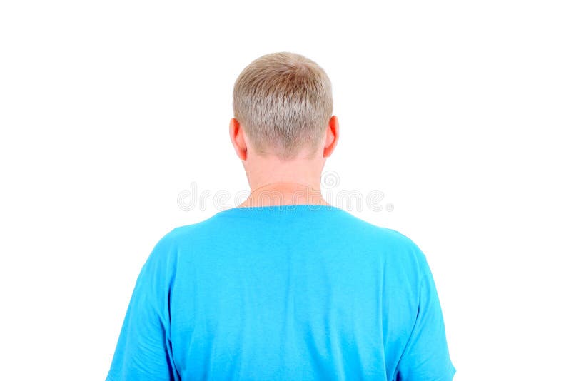 Rear View of the Man stock image. Image of nucha, look - 53120703