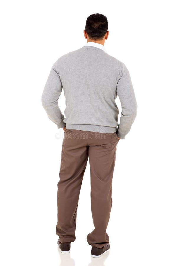Rear View of the Man stock photo. Image of looking, look - 62036808
