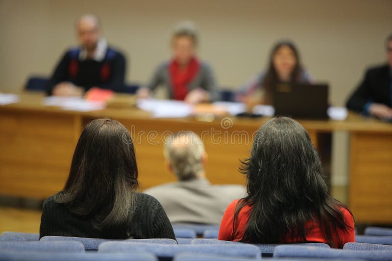 Rear view of meeting editorial stock photo. Image of indoors - 71471068