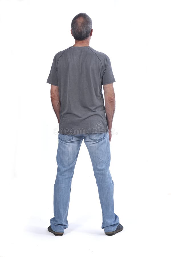 Man Back View Grey Hair Full Body Stock Photos - Free & Royalty-Free ...