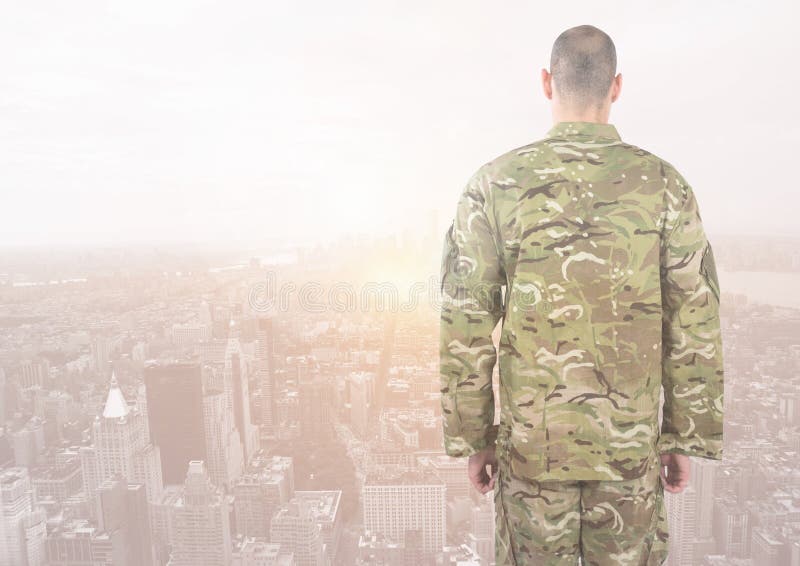 Military Man Standing with Arms Crossed during Obstacle Course in Boot ...