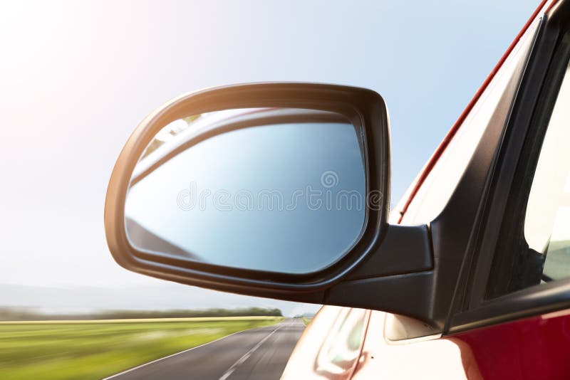 Rear View Mirror of a Car stock photo. Image of action - 148949510