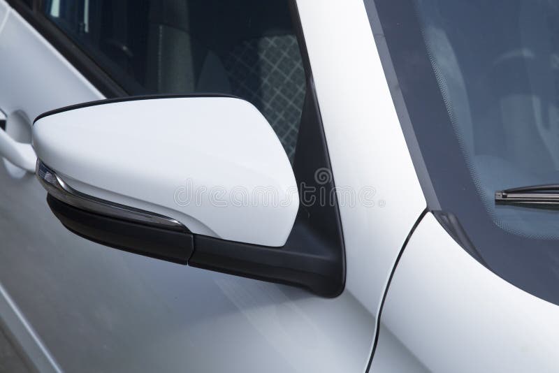 The Rear View Mirror of the Car. Exterior of the Car Stock Photo ...