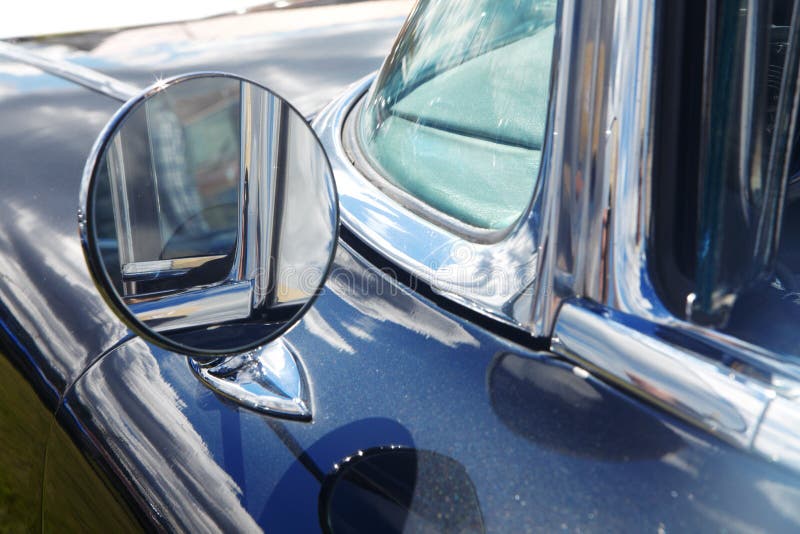 Rear-view Mirror of Retro Car Stock Photo - Image of light, drive: 26846514