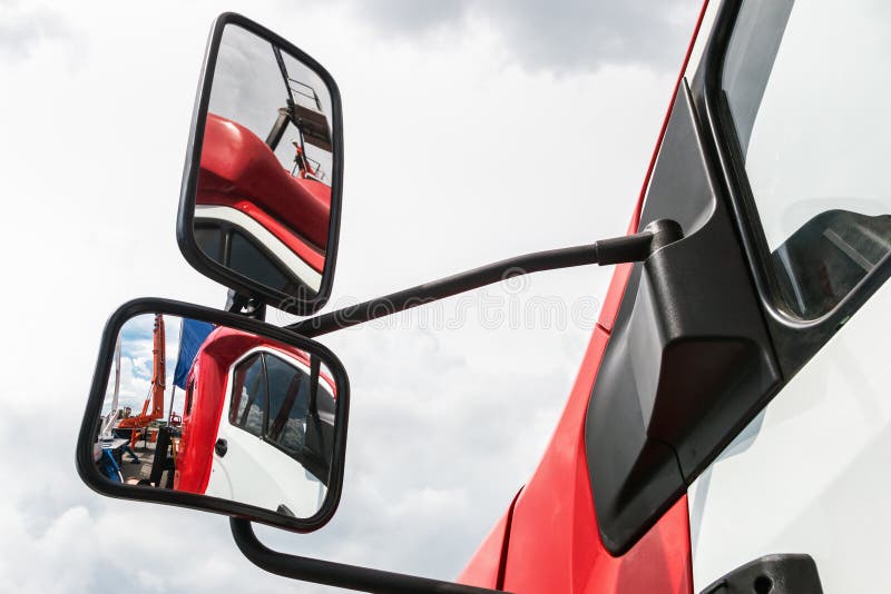 Rear-view Mirror on the Truck Stock Image - Image of drive, truck: 78795461