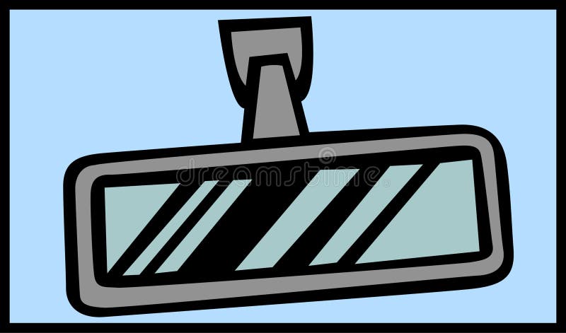 Rear View Mirrorin Car Windshield. Vector Stock Vector - Illustration ...