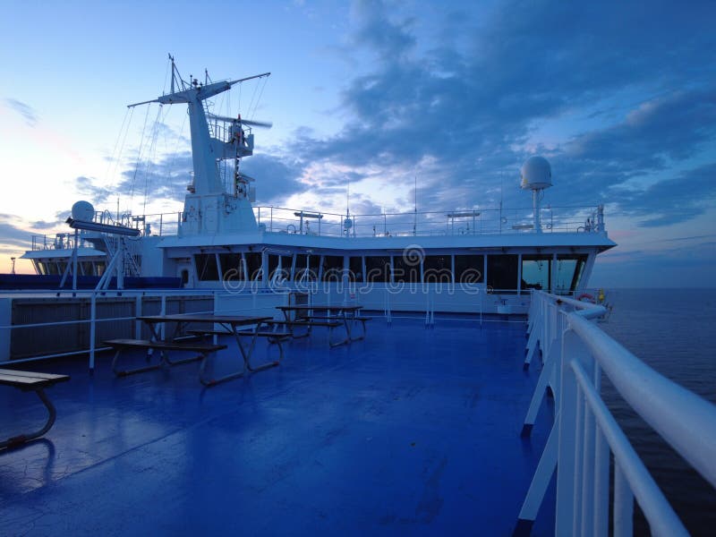 Rear View of the Navigation Control Cabin on a Passenger Ship Summer ...