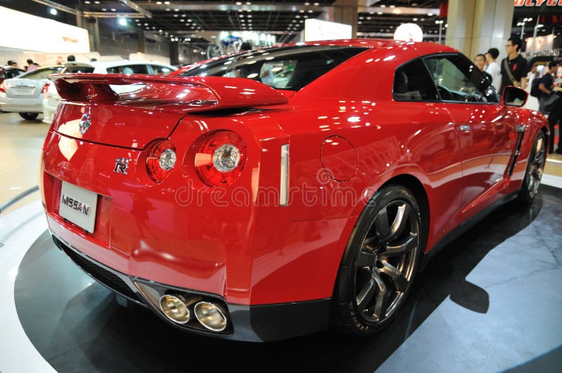 Rear View of Nissan GTR editorial stock image. Image of show - 7486029