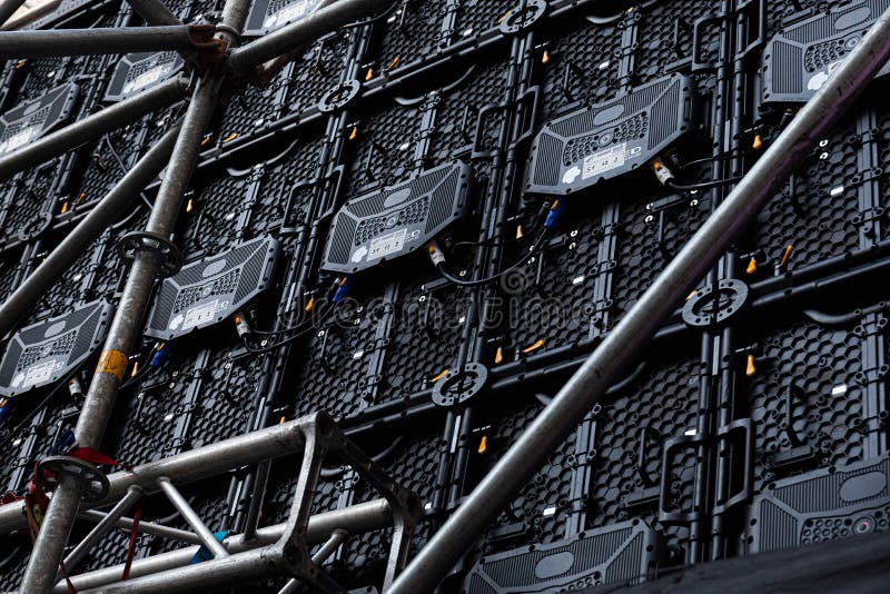 Rear View of a Panel and Videowall Stock Image - Image of system, rear ...