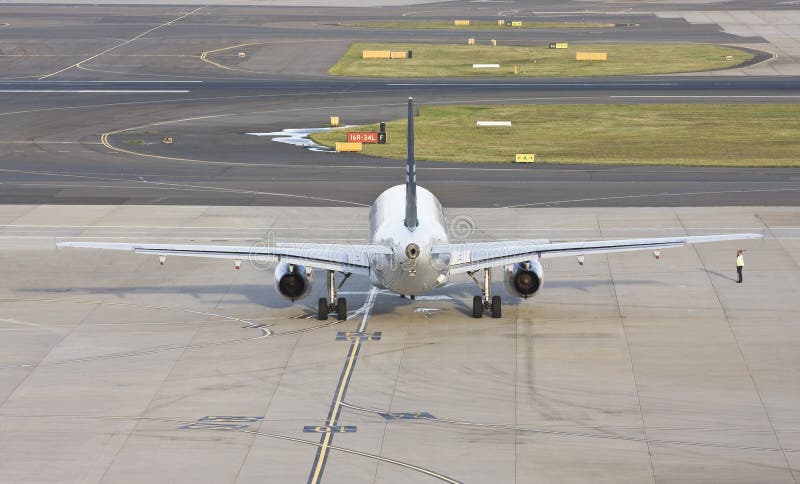 Rear View of a Passenger Jet Plane Stock Image - Image of aeroplane ...