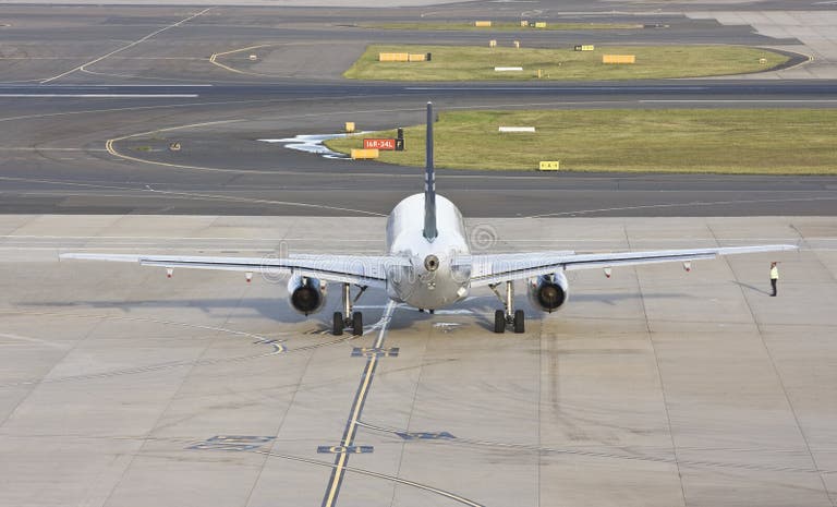 Rear View of a Passenger Jet Plane Stock Image - Image of aeroplane ...
