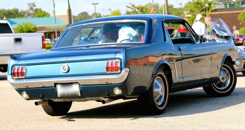 Rear View of a 1960 S Model Blue Ford Mustang Editorial Stock Image ...