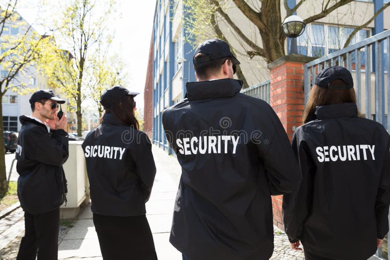 Security Guards Monitoring Modern CCTV Cameras Stock Image - Image of ...