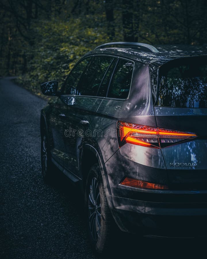 Rear View of Silver Skoda Kodiaq Editorial Stock Image - Image of ...