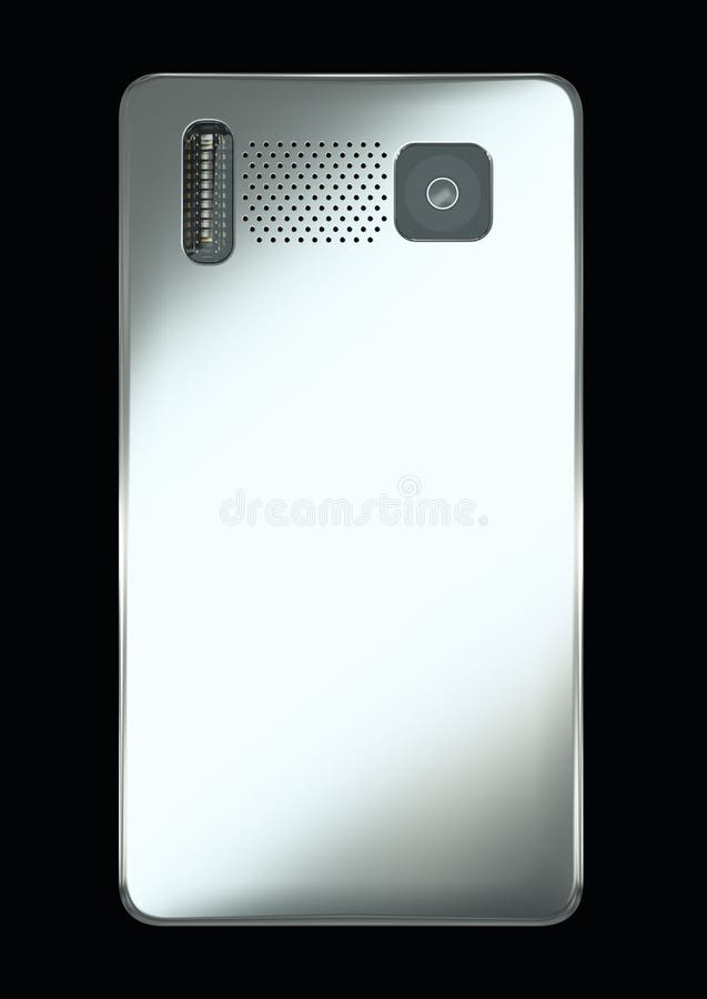 Rear View of Smart Phone: Camera and Flash Stock Illustration ...