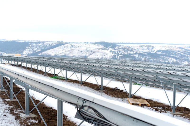 Rear view - solar panels stock photo. Image of metal - 137097396