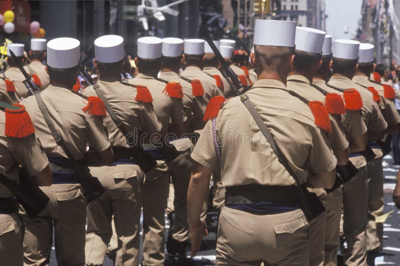 Soldiers Marching in NYC St. Pat S Day Parade Editorial Photo - Image ...