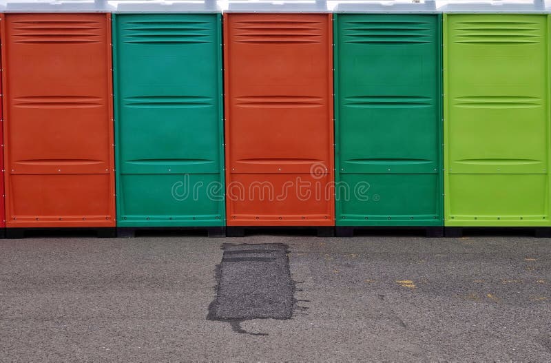 Rear View of Some Ecological Toilet Cabin Stock Photo - Image of ...