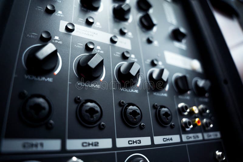 Rear View of Speaker Amplifier and Equalizer at Music Studio Stock ...