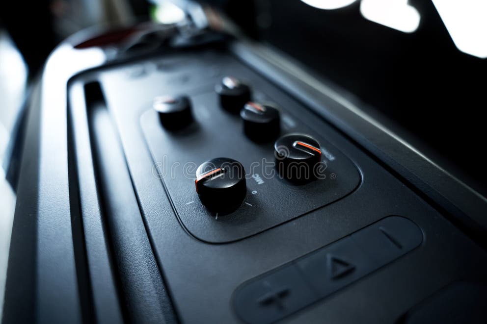 Rear View of Speaker Amplifier and Equalizer at Music Studio Stock ...