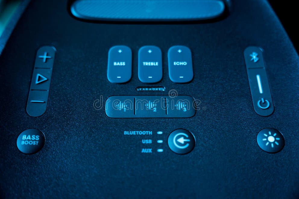 Rear View of Speaker Amplifier and Equalizer at Music Studio Stock ...