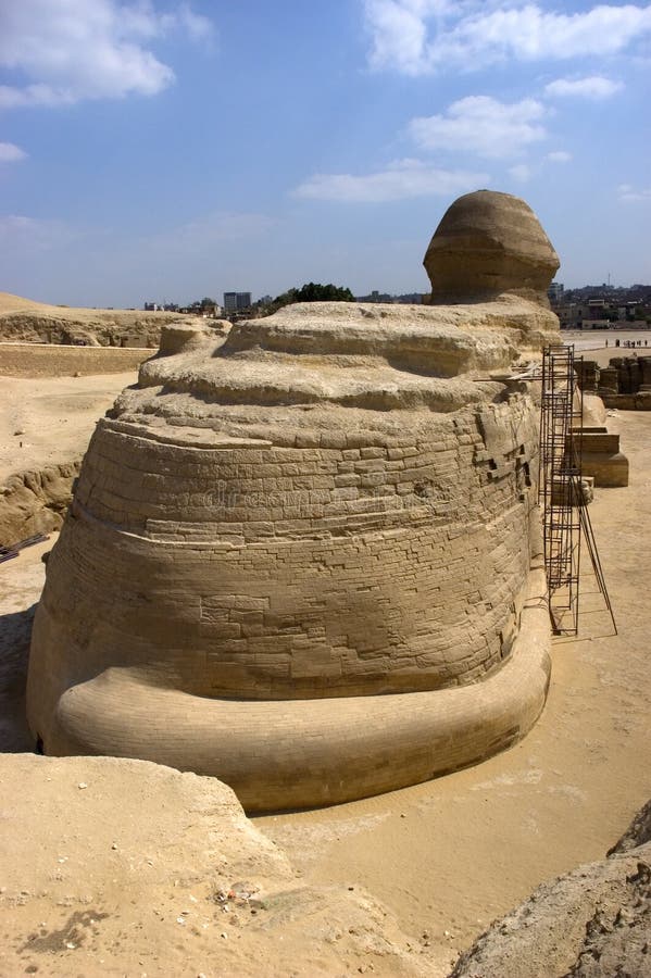 Rear View of the Sphinx, Cairo, Egypt Travel Stock Photo - Image of ...