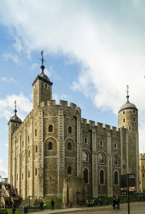 Rear View of the Tower of London in Autumn Sunlight Editorial ...