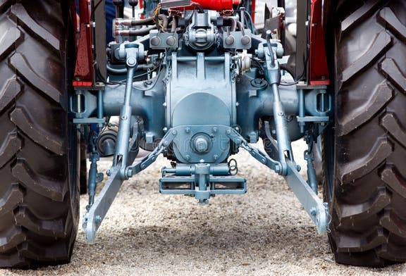 Rear view of tractor stock image. Image of agricultural - 54507553