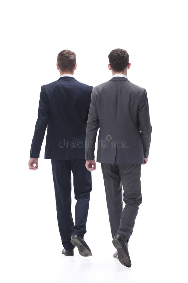 Back View Of Two Business Men. Rear View. Stock Image - Image of behind ...