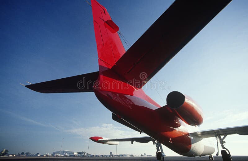 Rear View Westwind Twin-engine Jet Aeroplane Stock Photo - Image of ...