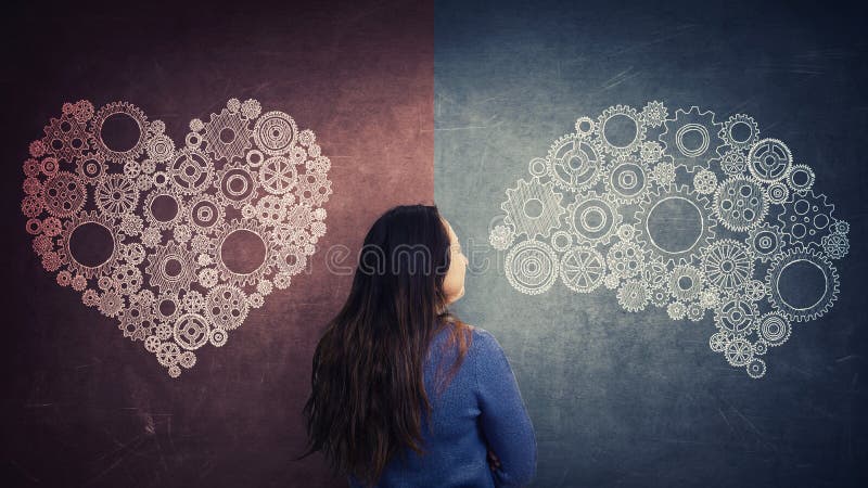 Choose between Heart and Mind Stock Photo - Image of failure, decision ...