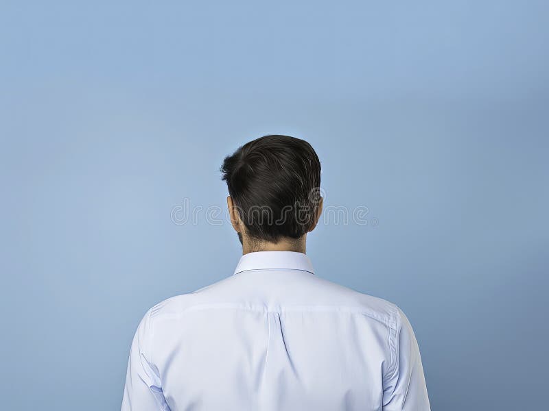 Man on Light Blue Background Stock Illustration - Illustration of ...