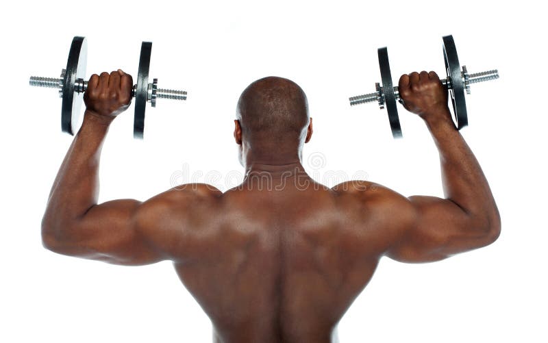 Rear View of a Young Male Bodybuilder Stock Photo - Image of ...