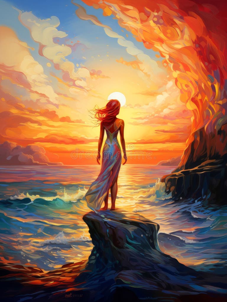 Painting Teenage Girl Walking Beach Stock Photos - Free & Royalty-Free ... Painting Teenage Girl Walking Beach Stock Photos - Free & Royalty-Free ...