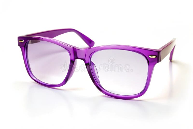 Rear Vision Glasses Purple on White Background Stock Illustration ...
