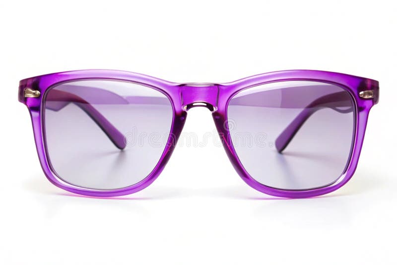 Rear Vision Glasses Purple on White Background Stock Illustration ...