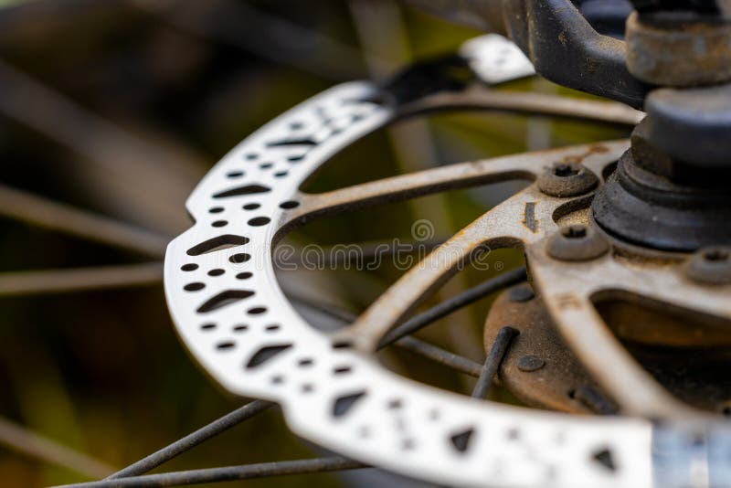 Rear Wheel Brake Disc, Close-up, Brakes Stock Image - Image of black ...