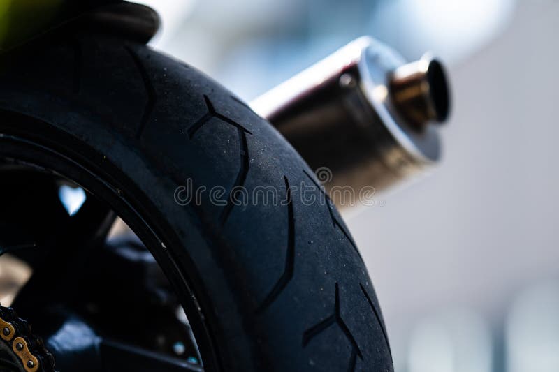 Rear Wheel of a Fast Motorcycle.. Stock Image - Image of bike, race ...