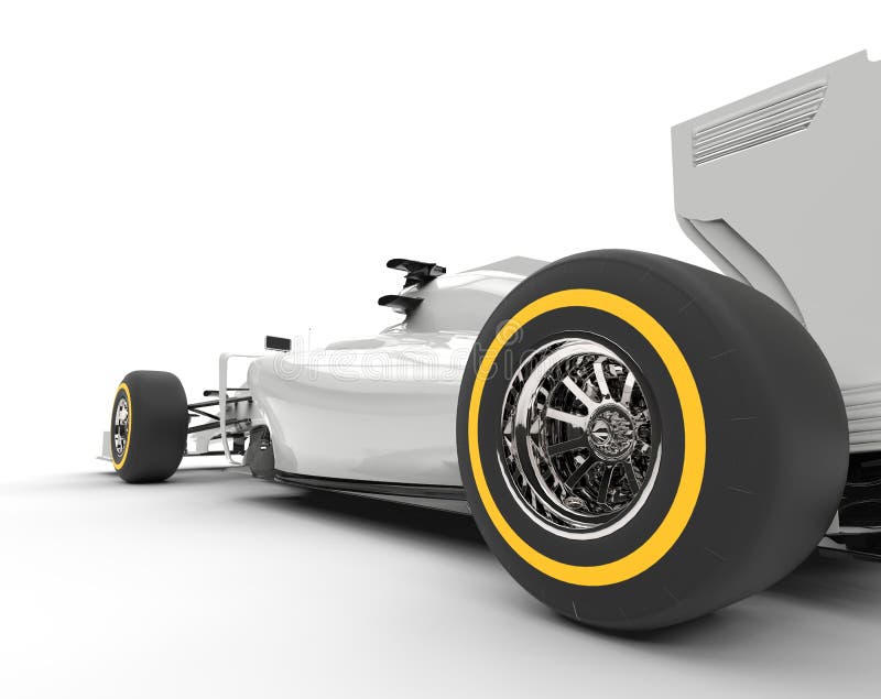 Rear Wheel of Formula One Car Stock Illustration - Illustration of ...