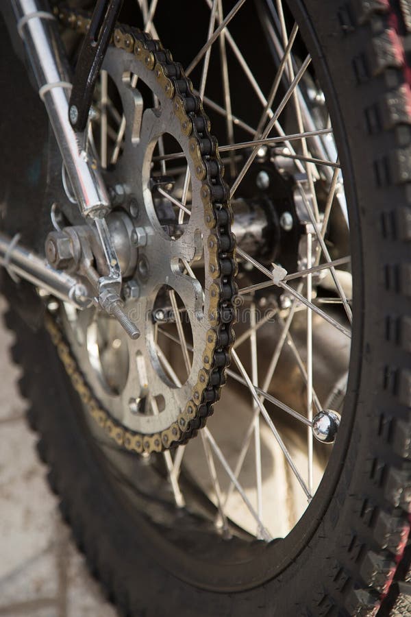 Rear wheel of motorcycle stock image. Image of light - 70209207