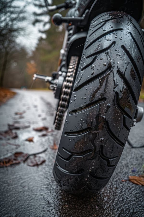 The Rear Wheel on a Motorcycle. Ride Concept Stock Photo - Image of ...