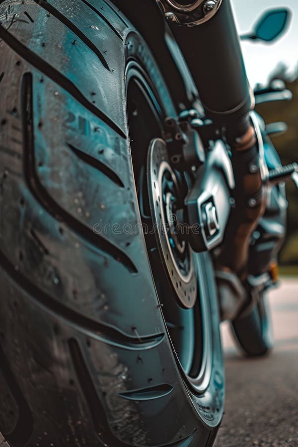The Rear Wheel on a Motorcycle. Ride Concept Stock Photo - Image of ...