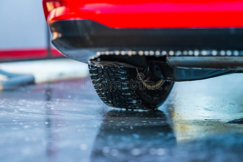 Rear Wheel Wet Surface Under Vehicle Stock Photos - Free & Royalty-Free ...